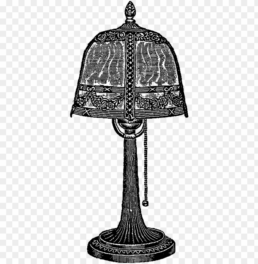 Free download | HD PNG digital stamp design vintage lamp clip art PNG ...