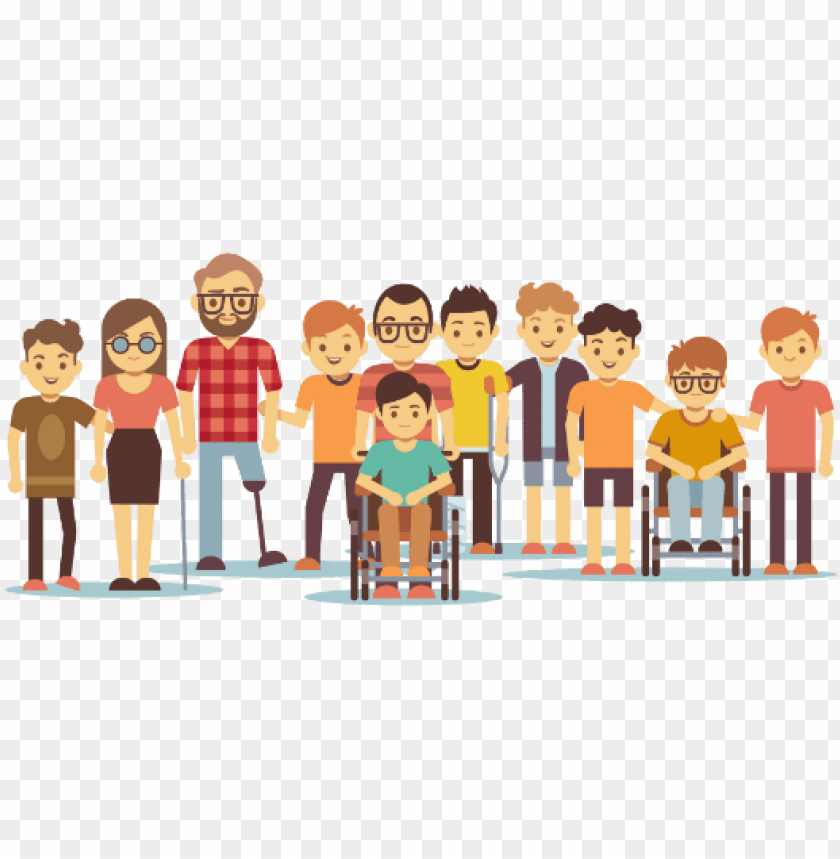 Free download | HD PNG disabled friend illustrations people with ...