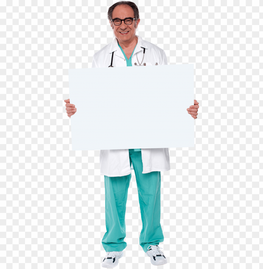 Free download | HD PNG doctor holding banner PNG transparent with Clear ...