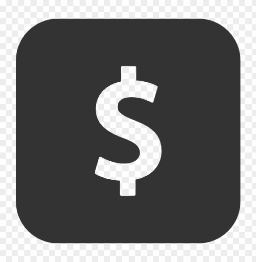 Free download | HD PNG square button with white dollar sign | TOPpng