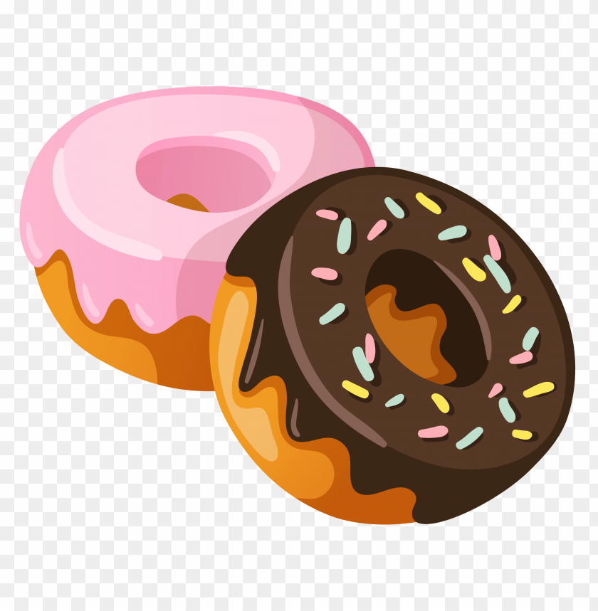 Free download | HD PNG illustrated mini donuts with chocolate and pink ...