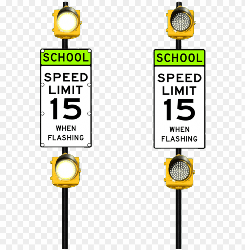 Free download | HD PNG double flashing school zone sign speed limit si ...