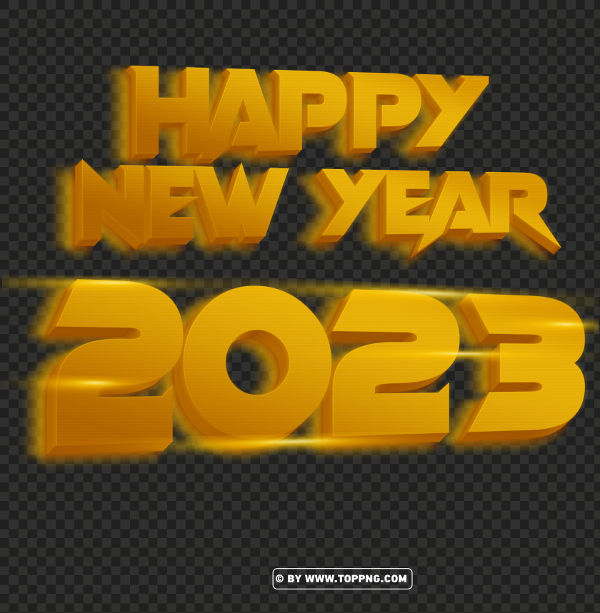 Free download | HD PNG download happy new year 2023 gold 3d speed style png - Image ID 488126 ...