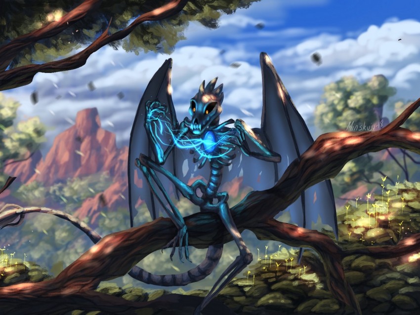 Free download | HD PNG dragon skeleton wings creature magical fabulous ...