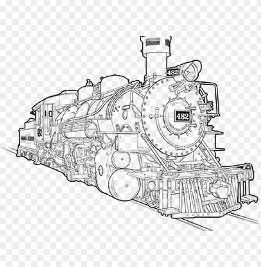 Free download | HD PNG drawn railroad steam powered train drawing pic ...