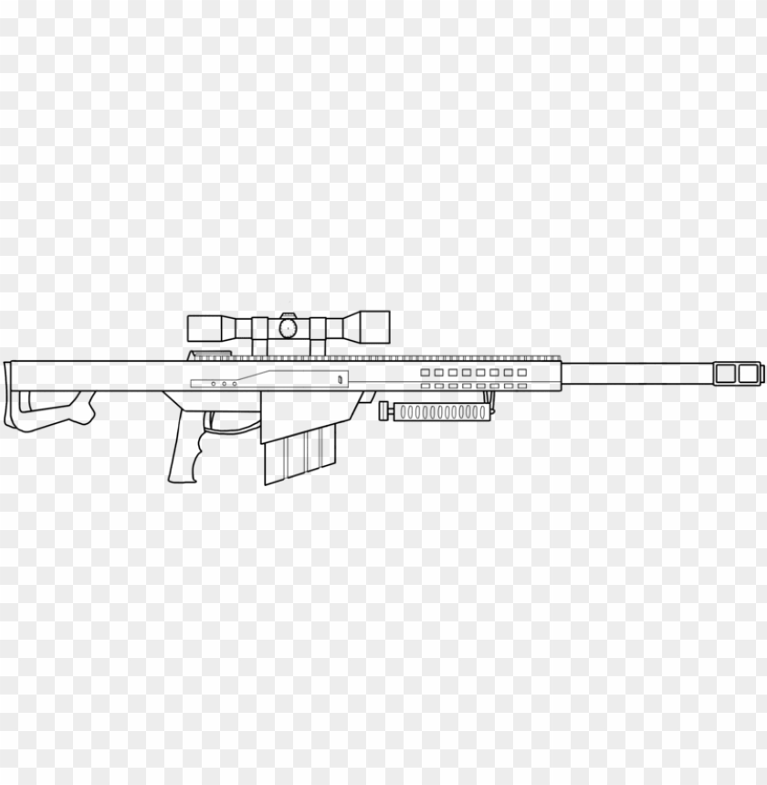 Rifle Drawings In Pencil