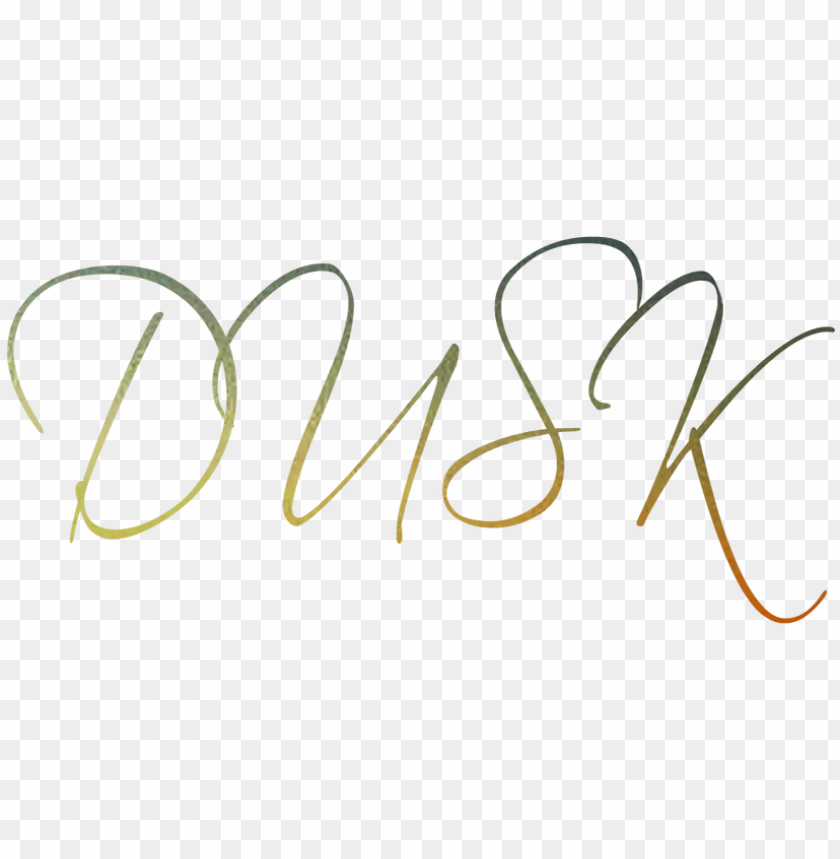 Free download | HD PNG dusk word calligraphy PNG image with transparent ...