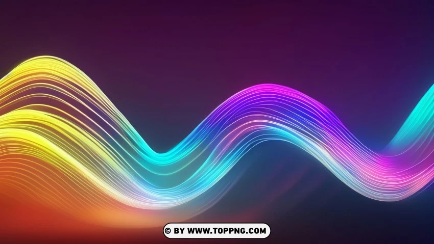Free download | HD PNG dynamic abstract wave lines in motion 4k vibrant ...