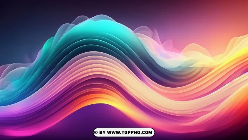Free download | HD PNG dynamic digital art with colorful waves and ...