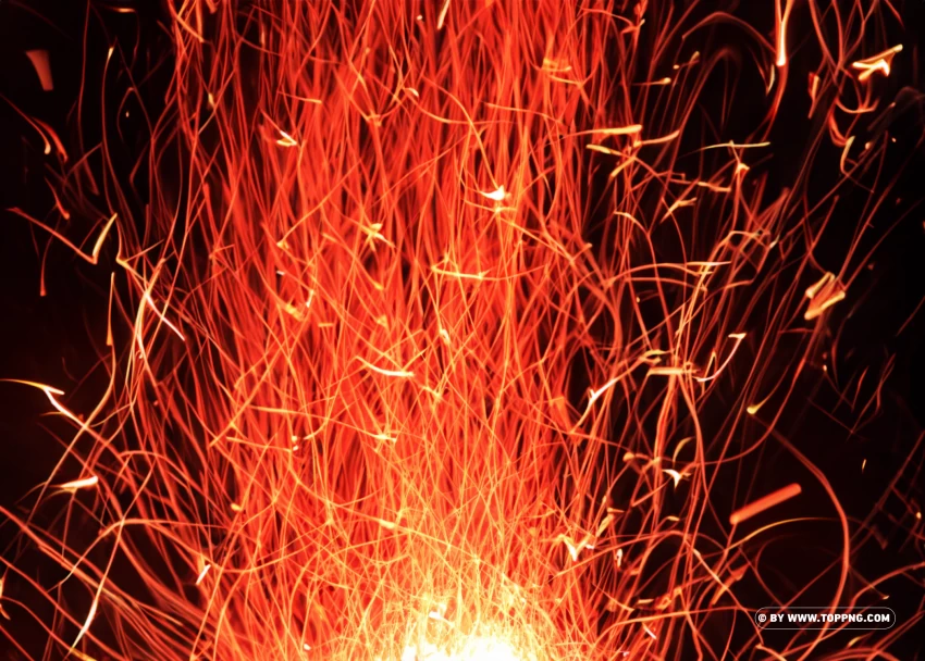 Free download | HD PNG dynamic red fire particles and sparkles on a ...