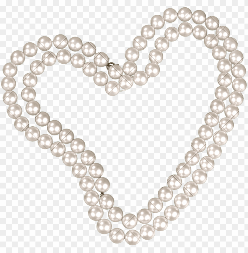 Free download | HD PNG earl necklace in shape pearl in shape of heart ...