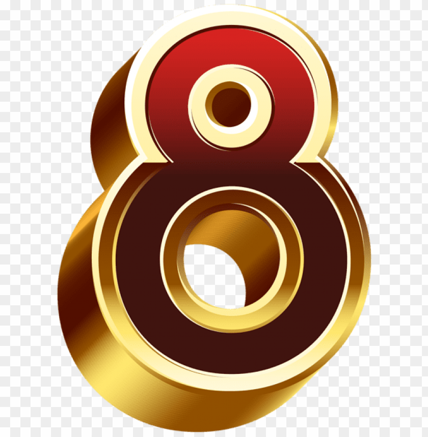 Free download | HD PNG eight gold red number png clipart png photo ...