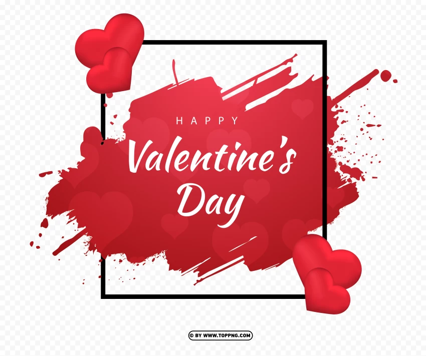 Free download | HD PNG elegant happy valentines day frame card with ...
