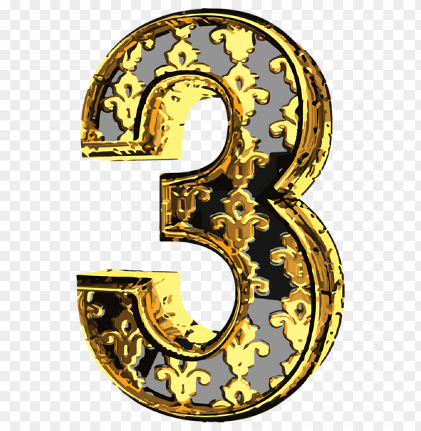 Free download | HD PNG elegant vintage number three clipart png photo ...