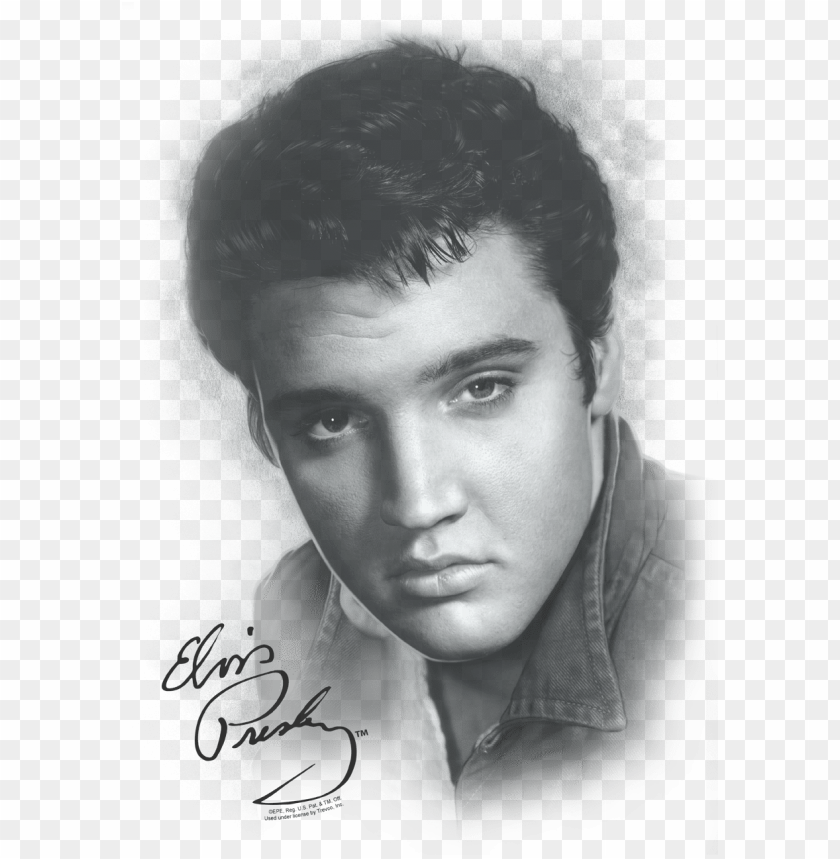 Free download | HD PNG elvis presley grey portrait mens long sleeve t ...