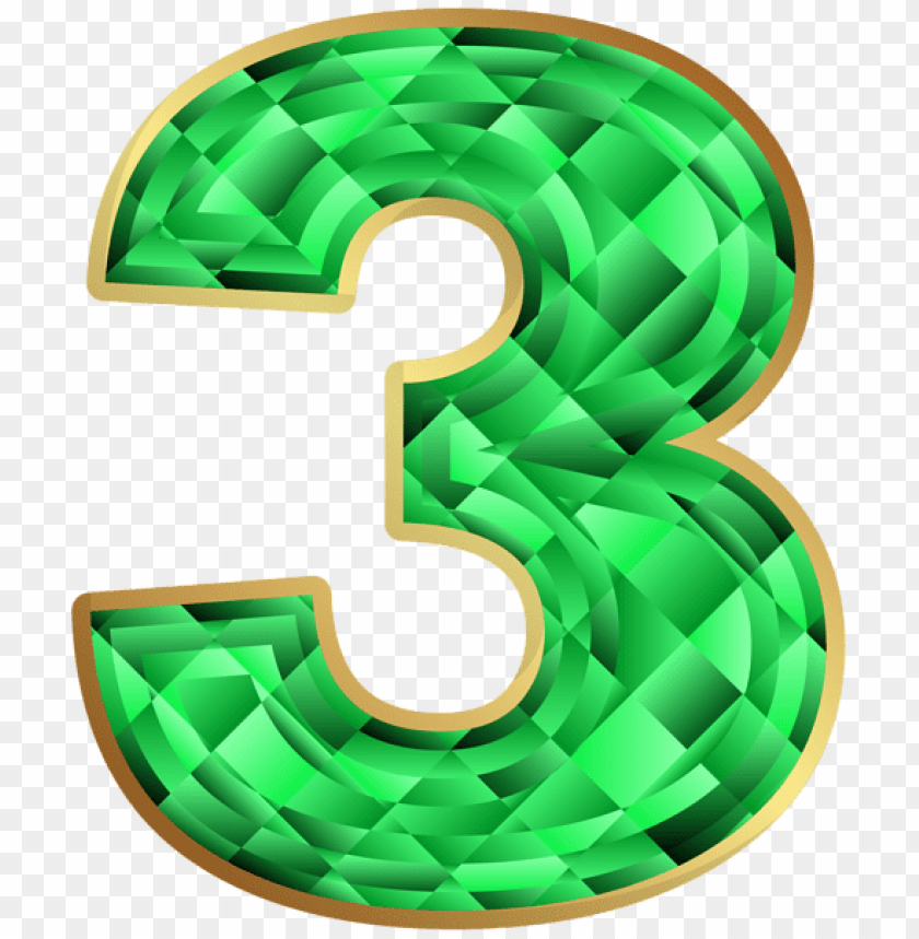Free download | HD PNG emerald number three clipart png photo - 50667 ...