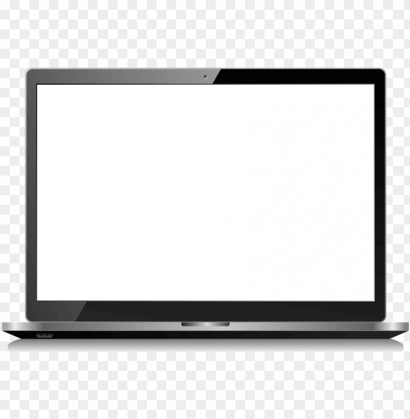Free download | HD PNG modern laptop with blank white screen PNG ...