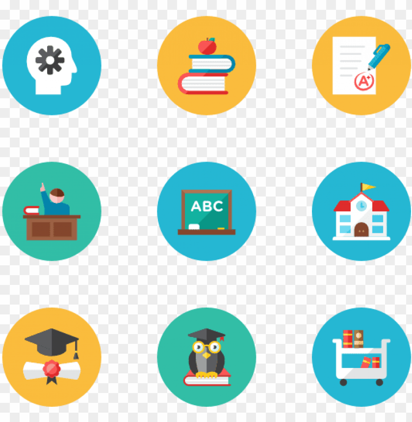 Free download | HD PNG essential icon family flat learning icons PNG ...