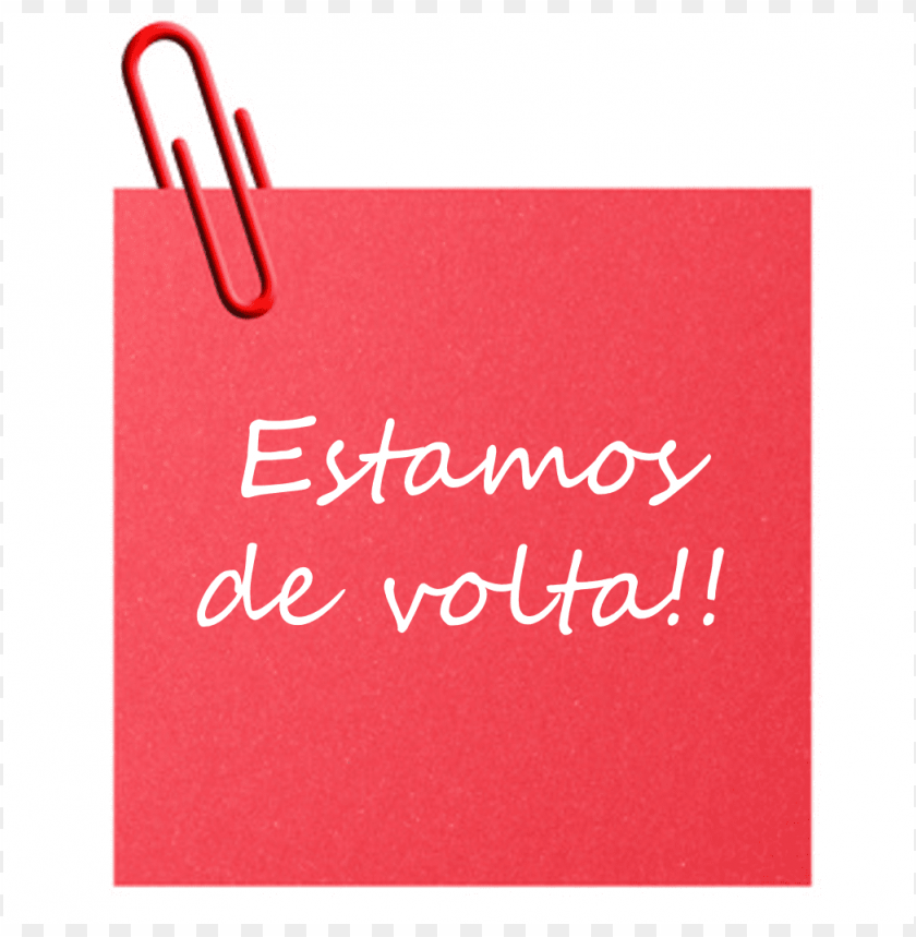 Free download | HD PNG estamos de volta PNG transparent with Clear ...