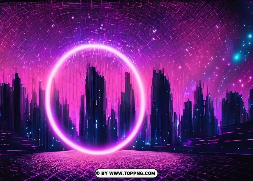 Free download | HD PNG ethereal cyber horizon in luminous futuristic ...