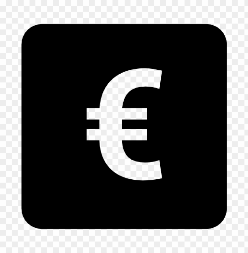 Free download | HD PNG euro currency in black square png | TOPpng