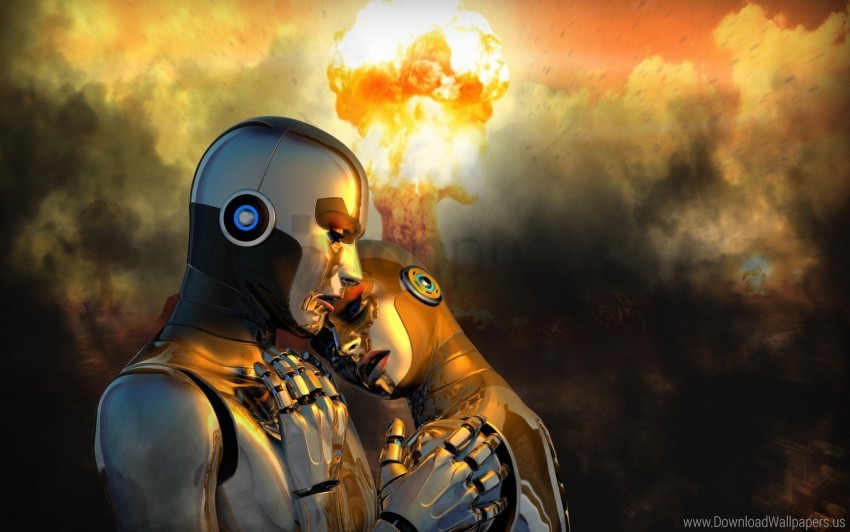 Free download | HD PNG explosion hug rendering robots wallpaper ...