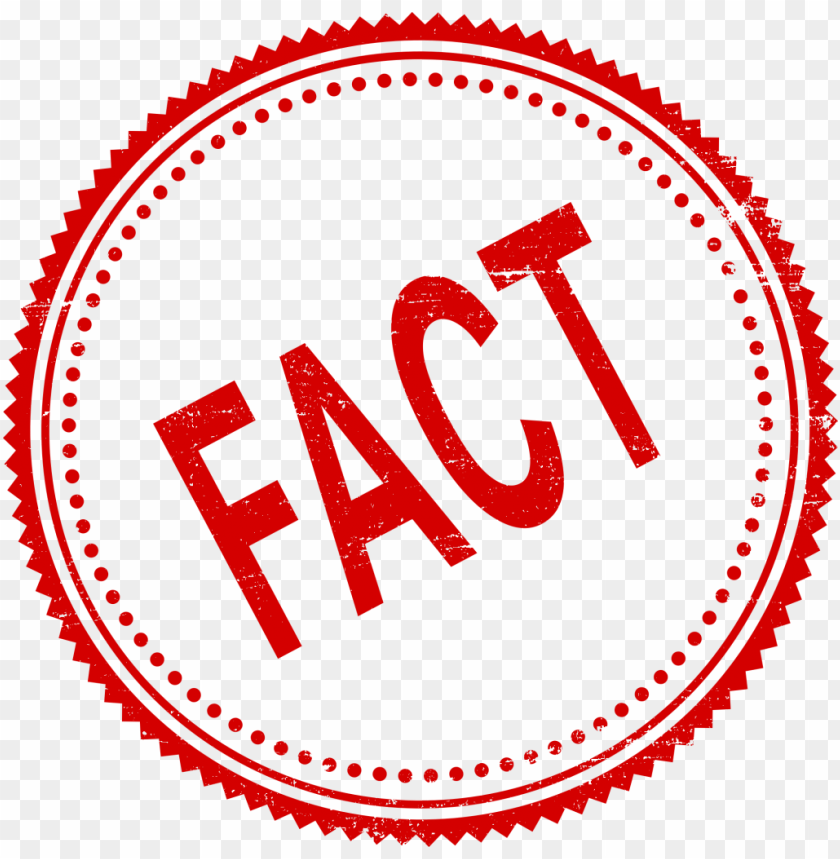 Free download | HD PNG circular stamp with fact written in bold red ...