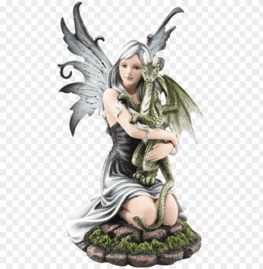 Free download | HD PNG fairy hugging green dragon statue PNG ...