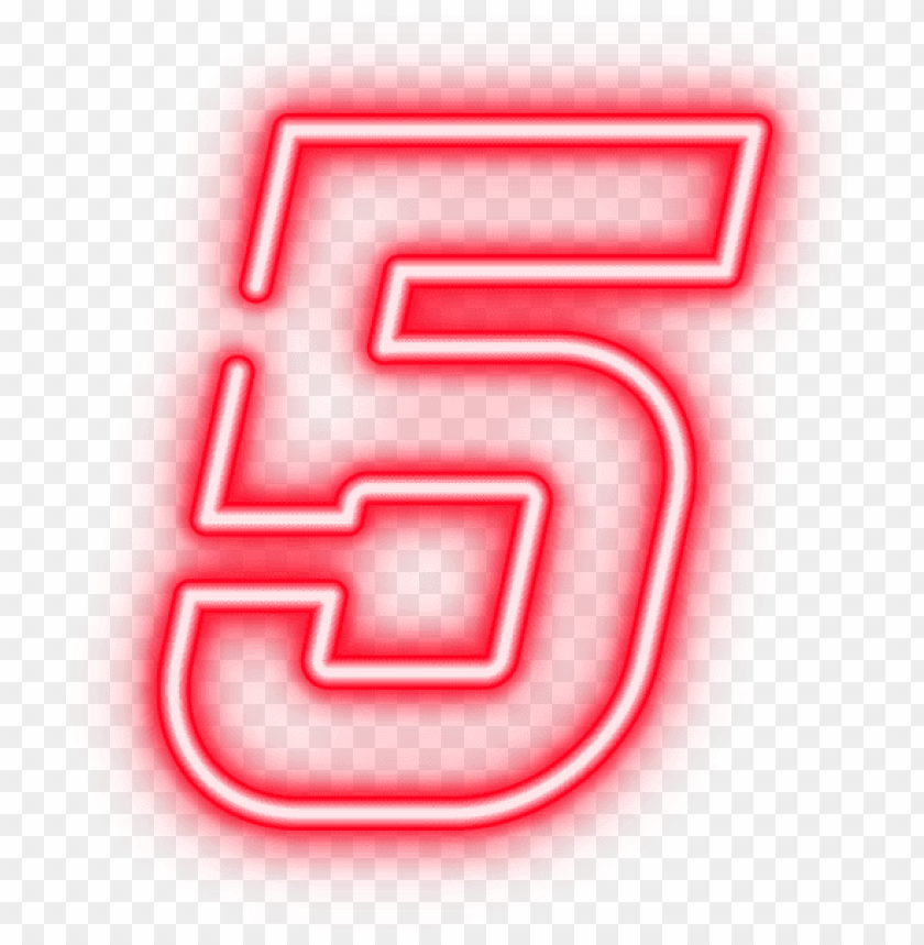 Free download | HD PNG five red neon transparent clipart png photo ...