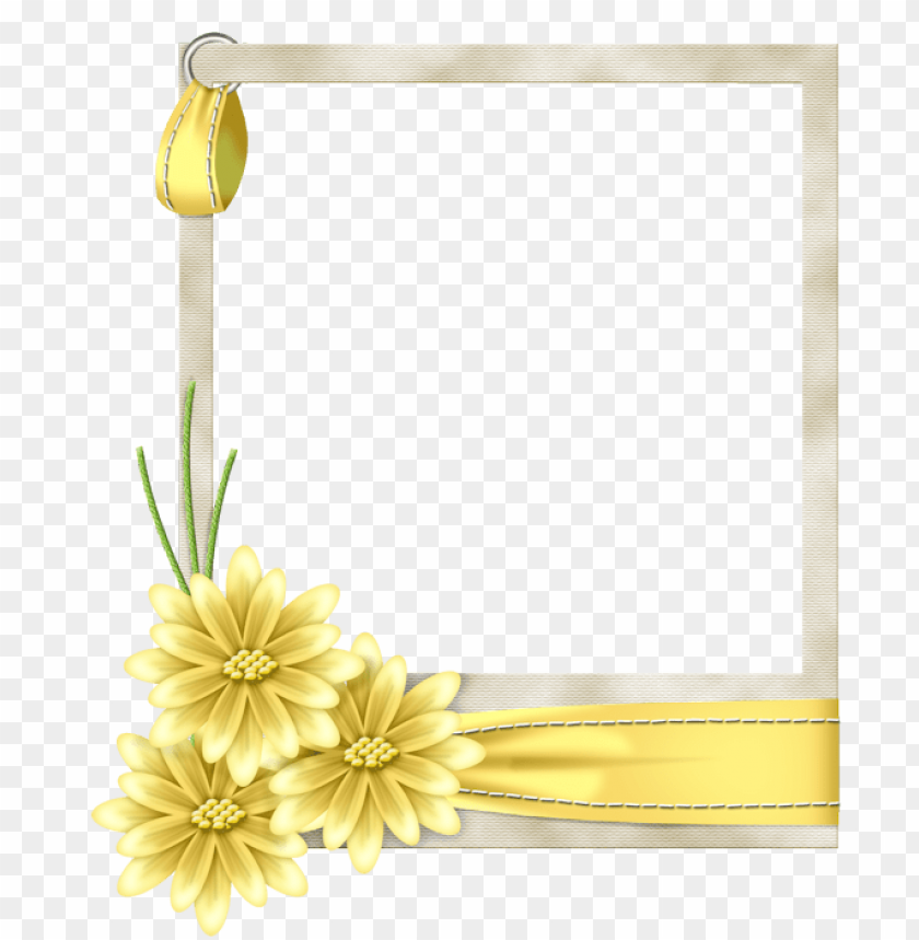Free download | HD PNG flo frame yellow background best stock photos ...