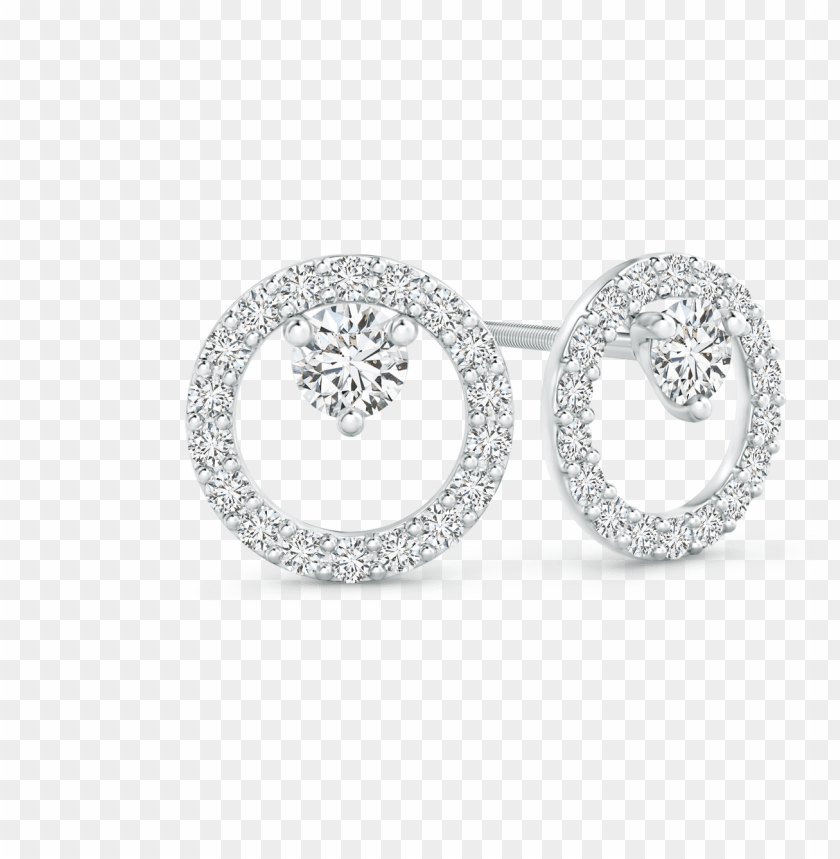 Free download | HD PNG floating lab grown diamond circle stud earrings ...