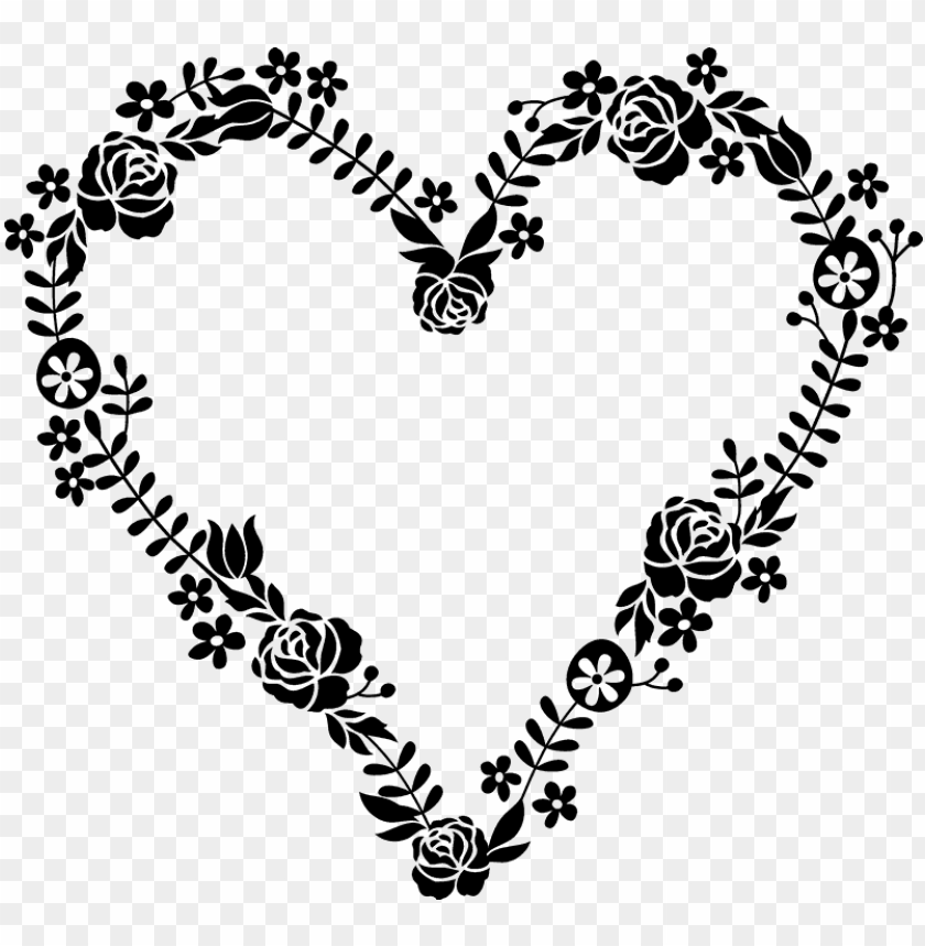 Free download | HD PNG floral wreath heart shaped stamp heart wreath ...