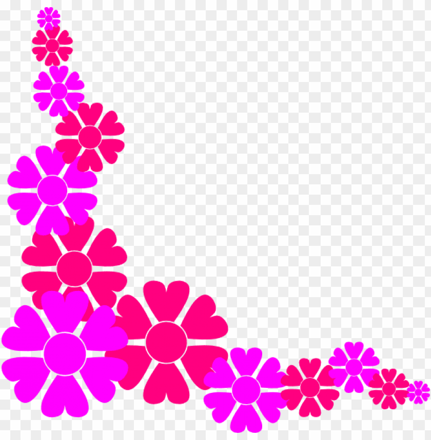Free download | HD PNG flower border for girls clip art at clker pink ...