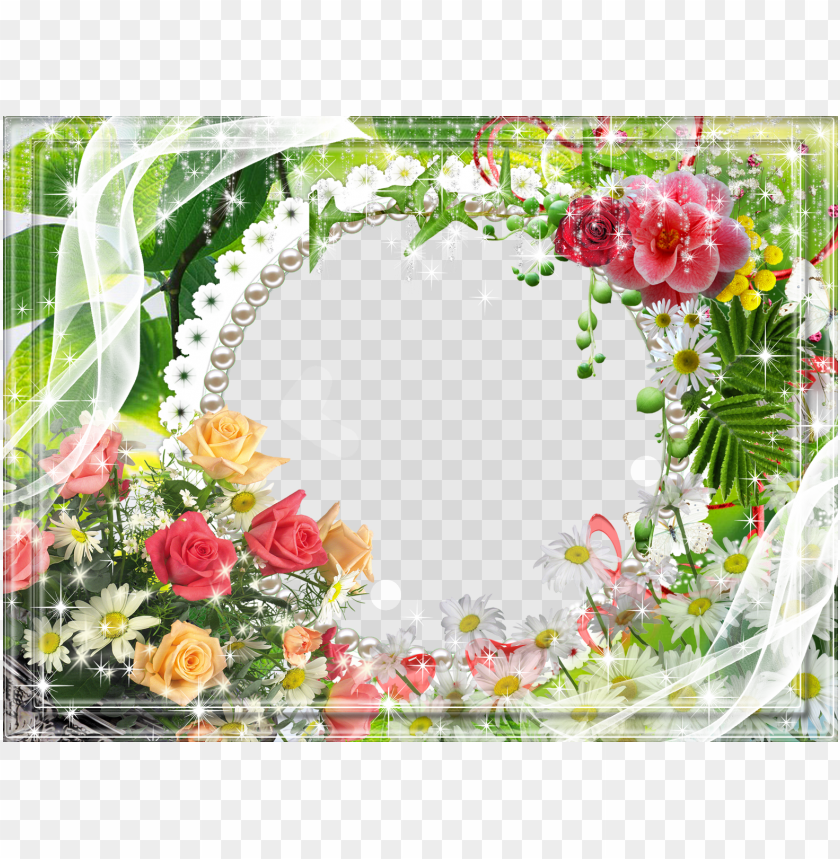 Free download | HD PNG flower layout transparent frame clipart ...