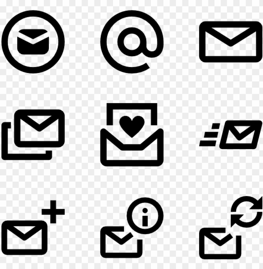 Free download | HD PNG font style email icons PNG transparent with ...
