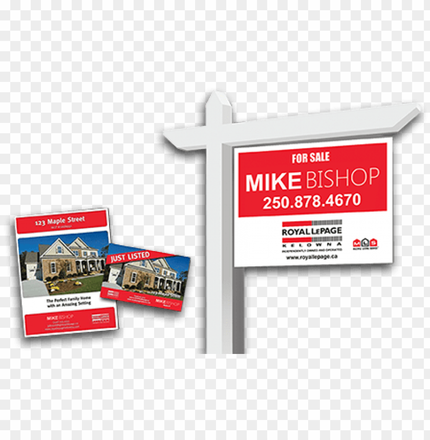Free download | HD PNG for sale sign post cards and flyers real estate ...