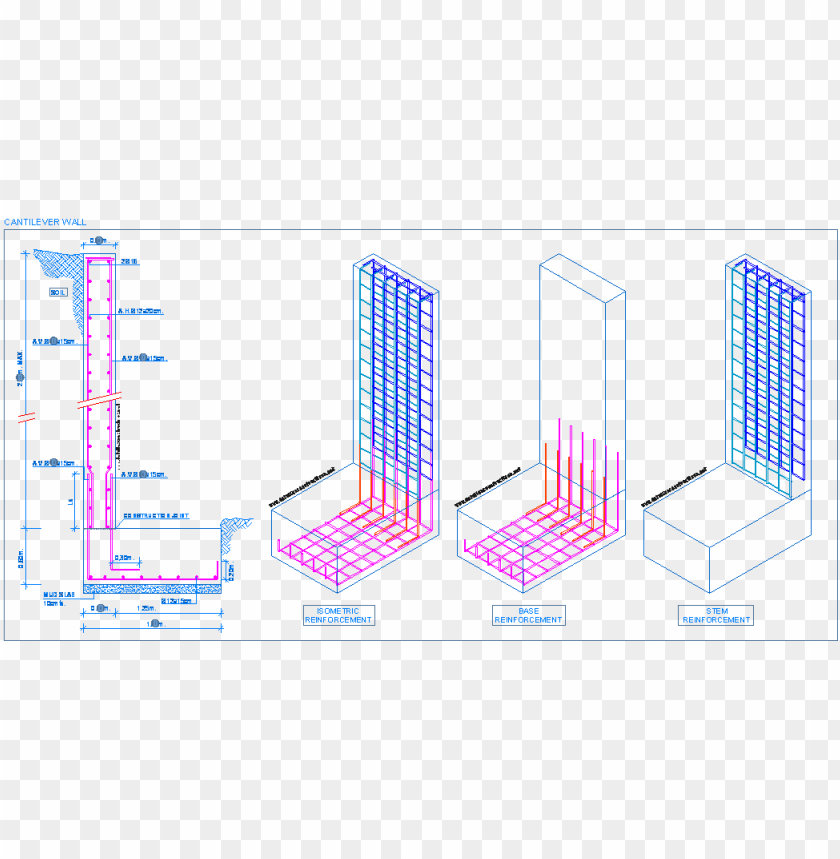 Free download | HD PNG foundations retaining wall reinforcement details PNG transparent with ...