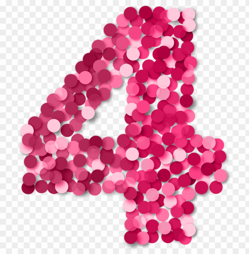 Free download | HD PNG four 4 number pink png clipart png photo - 48566 | TOPpng