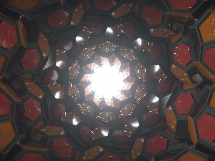 Free download | HD PNG fractal 3d structure glow bright 4k wallpaper | TOPpng