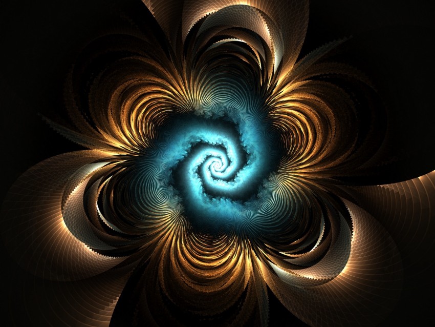Free Download Hd Png Fractal Spiral Glow Abstraction Twisted 4k