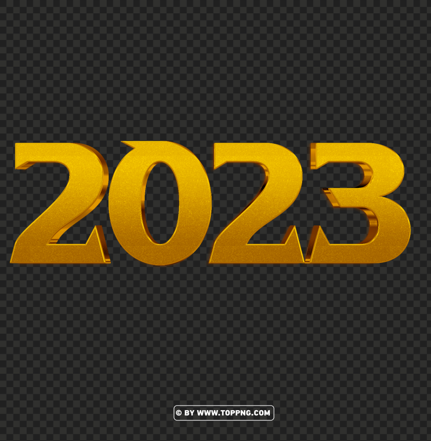 Free download | HD PNG free 3d gold 2023 png image - Image ID 488148 | TOPpng