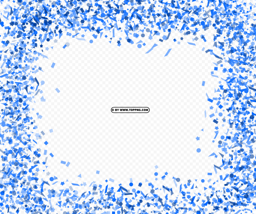 Free download | HD PNG free confetti frame blue color png images ...