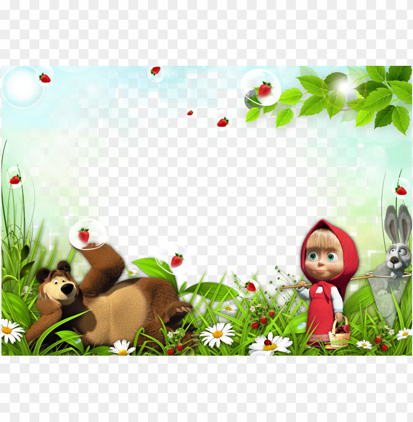 Free download | HD PNG free download masha and the bear frame clipart ...