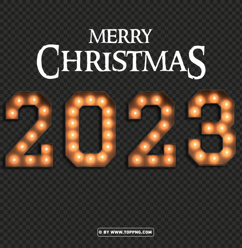 Free download | HD PNG free merry christmas 3d marquee light 2023 png ...