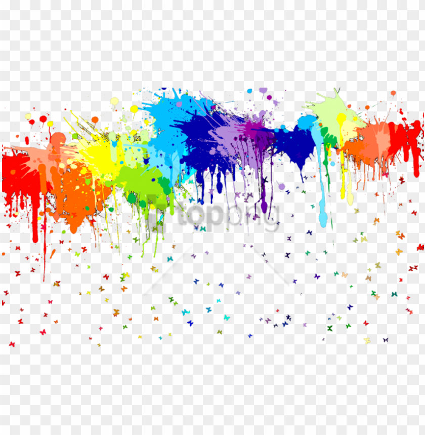 Free download | HD PNG free png colorful paint splatters png png image ...