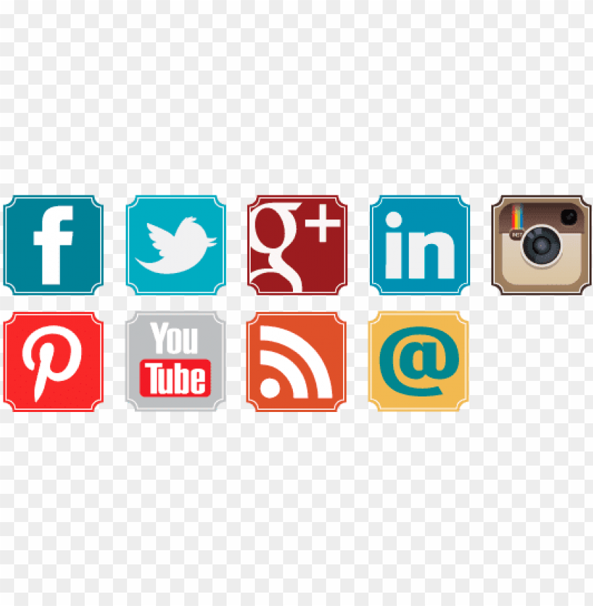 Free download | HD PNG free retro social media icons logo social ...