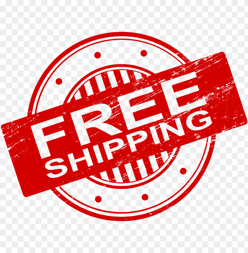 Free download | HD PNG rectangular free shipping stamp in red png png ...