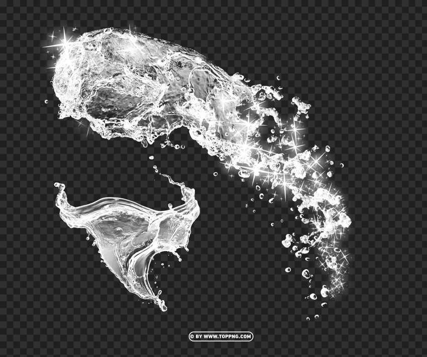 Free download | HD PNG free water liquid splash with shining stars ...