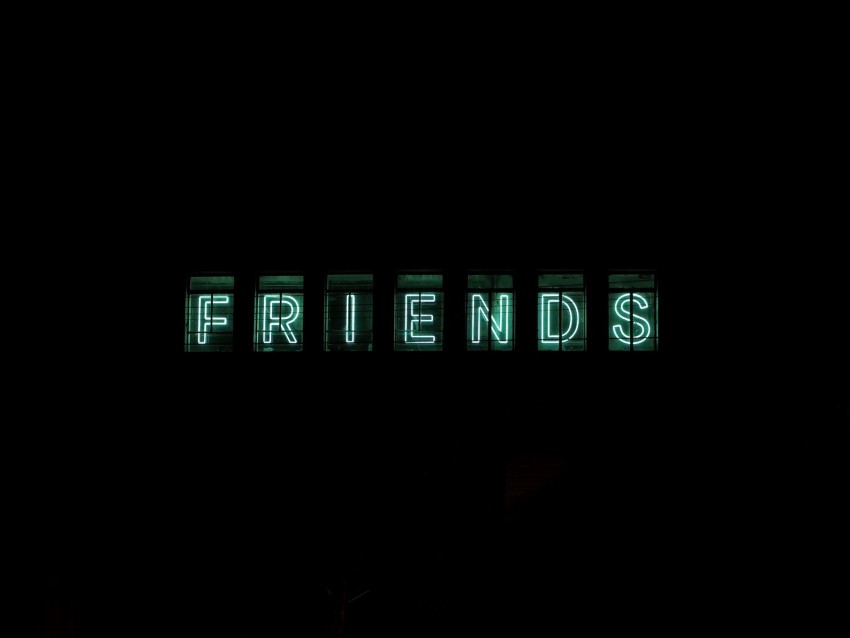 Free download | HD PNG friends inscription neon backlight dark letters ...