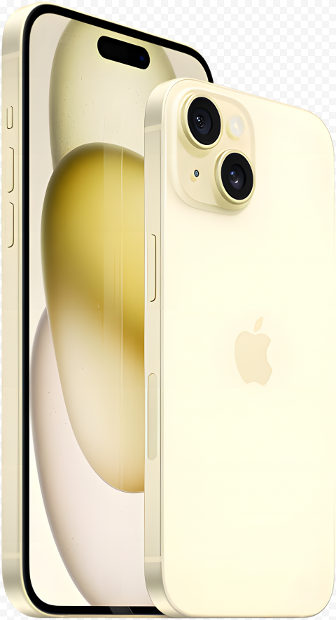 Free download | HD PNG front and back yellow apple iphone 15 png | TOPpng